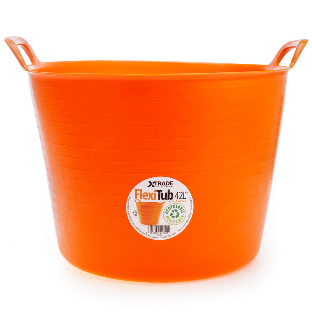 KT XTRADE XTRSP42Y Large Orange Flexible Tub 42L - KEAN