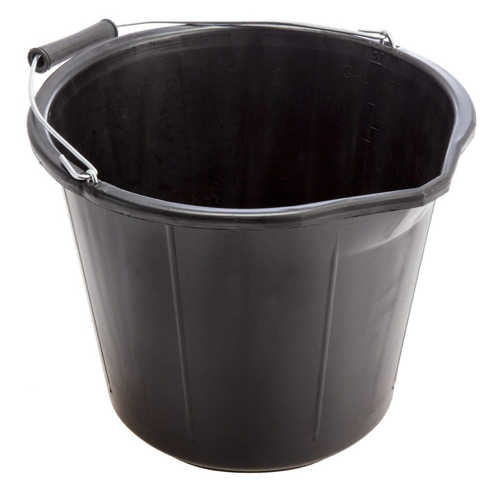 KEN Black Builders Bucket 15 Litre (3 Gallon) - KEAN
